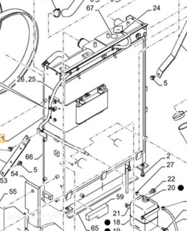 Case KNH12170 KNH12170 radijator za hlađenje motora za Case CX130C bagera