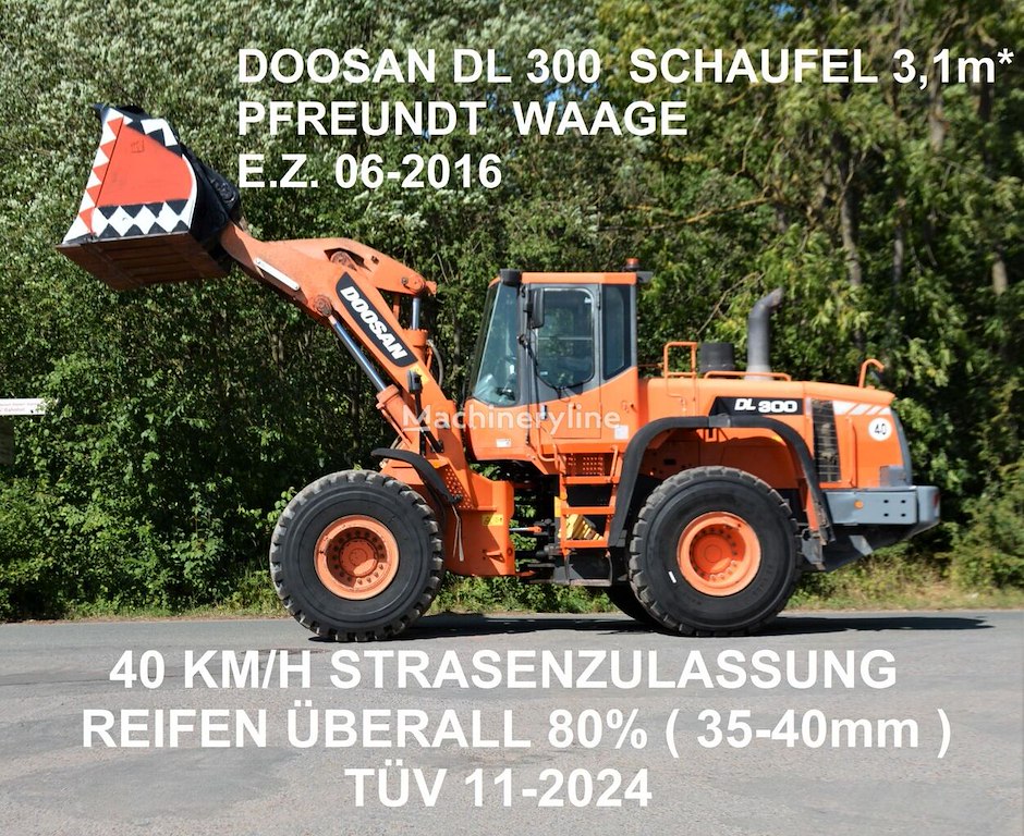 Doosan DL300 PFREUNDT WAAGE SCHAUFEL 3,1 cub/m KLIMA prednji utovarivač