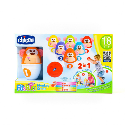 Chicco igračka set za kuglanje-Majmunčići