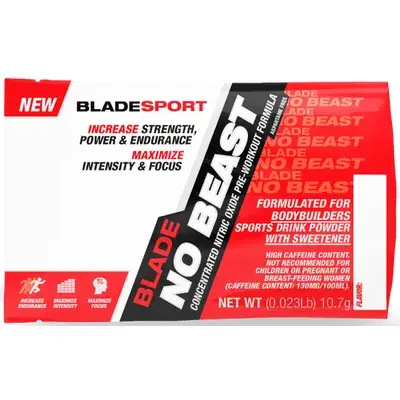 BLADE SPORT Pre-workout formula No Beast, Grožđe, 10.7g