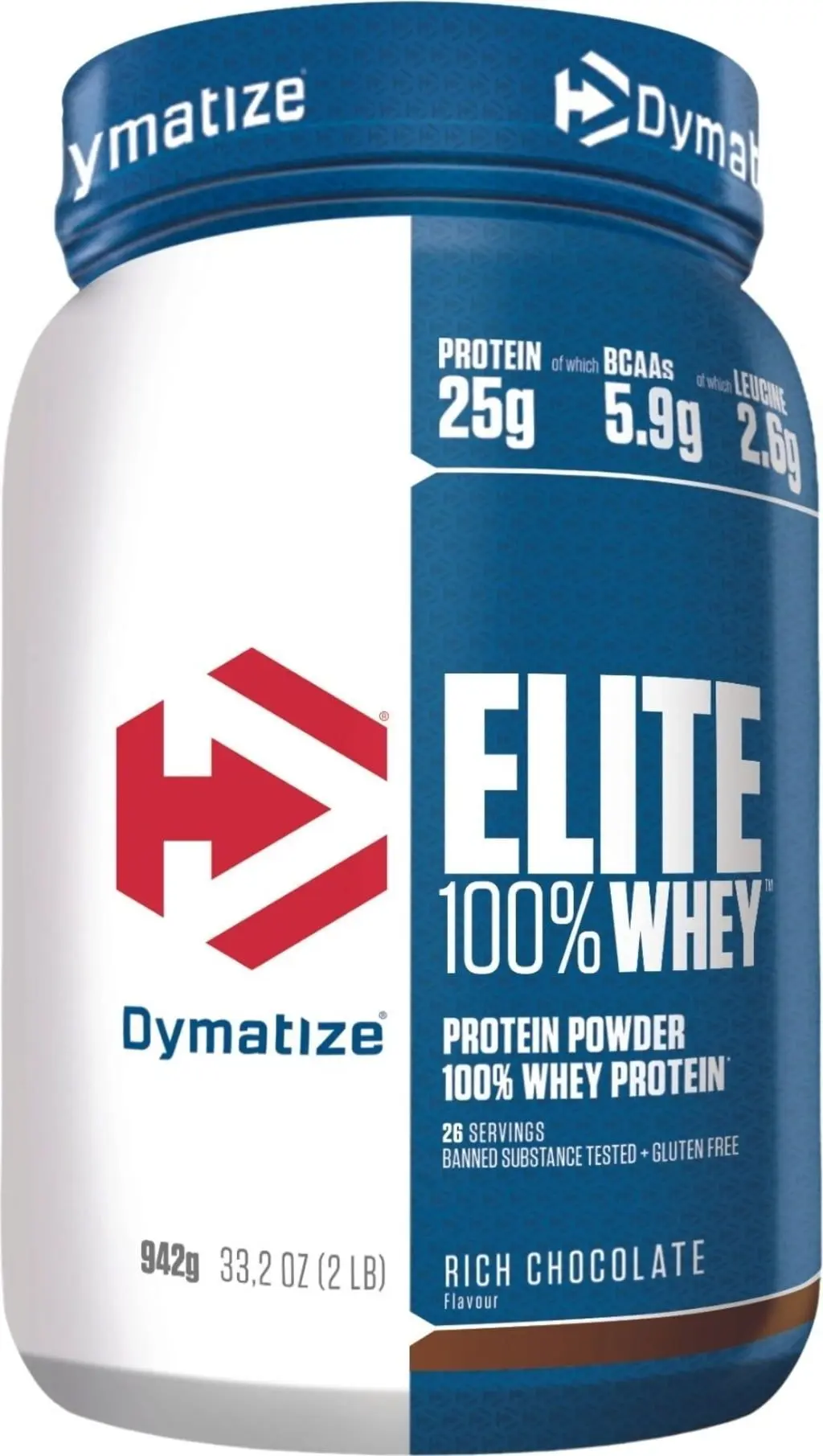 DYMATIZE Protein Elite 100% Whey, Čokolada, 907g