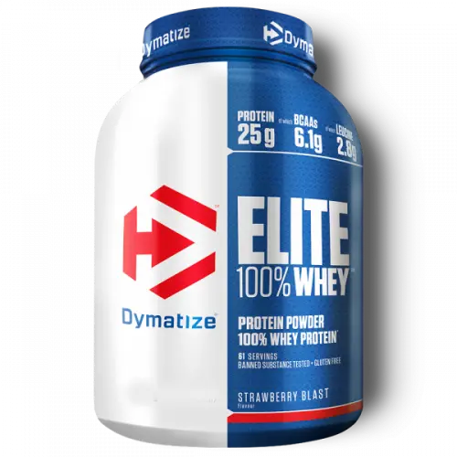 DYMATIZE Protein Elite 100% Whey, Jagoda, 907g