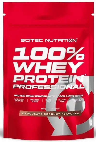 Scitec Nutrition Potein 100% Whey Professional, Čokolada-kokos 500g