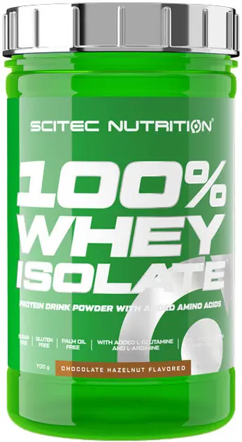 Scitec Nutrition Protein 100% Whey Isolate, Čokolada-lešnik 700g