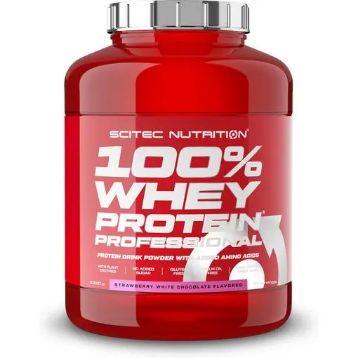 Scitec Nutrition Potein 100% Whey Professional, Bela čokolada-jagoda 2,35kg