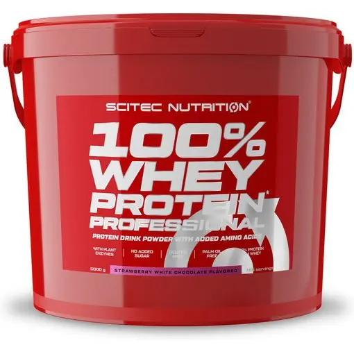 Scitec Nutrition Potein 100% Whey Professional, Bela čokolada-jagoda 5kg