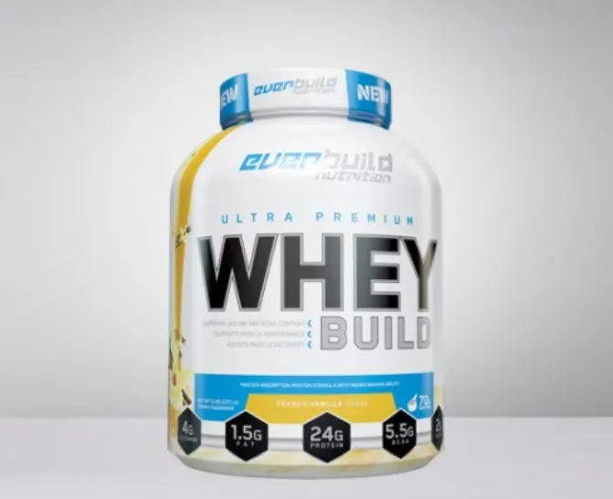 Everbuild Nutrition Whey Build Protein, Vanila, 2.27kg