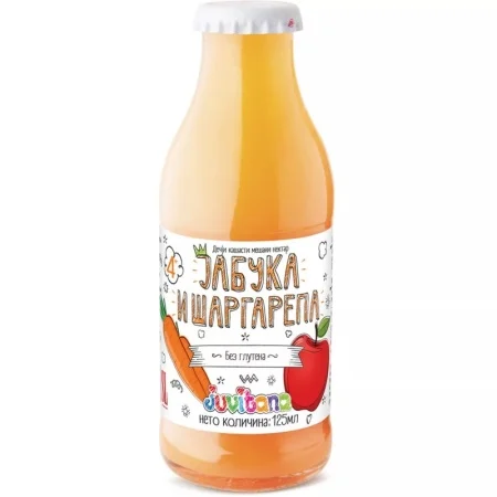 Juvitana kašasti sok od jabuke i šargarepe 125ml