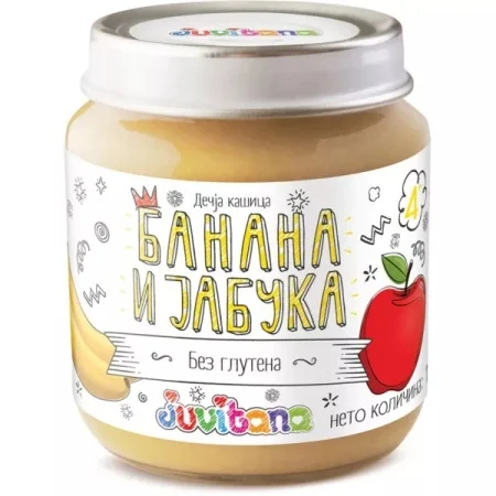 Juvitana kašica od banane i jabuke 128g 4+