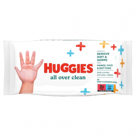 HUGGIES Baby vlažne maramice all over clean 56 kom