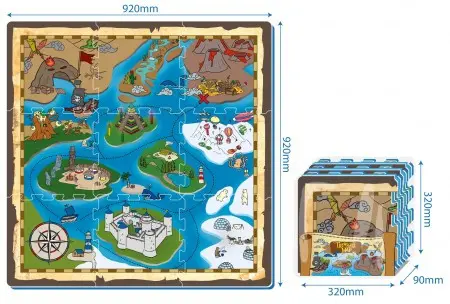 SUN TA TOYS Puzzle Mapa blaga