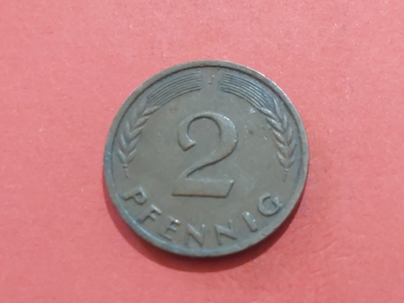 Nemačka - 2 pfennig 1950 god J