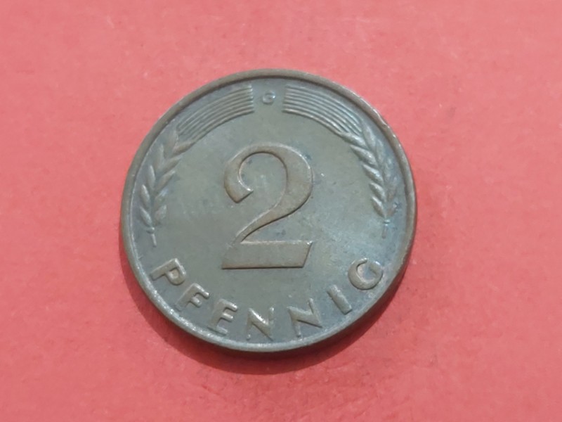 Nemačka - 2 pfennig 1958 god G