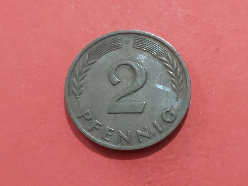 Nemačka - 2 pfennig 1959 god D