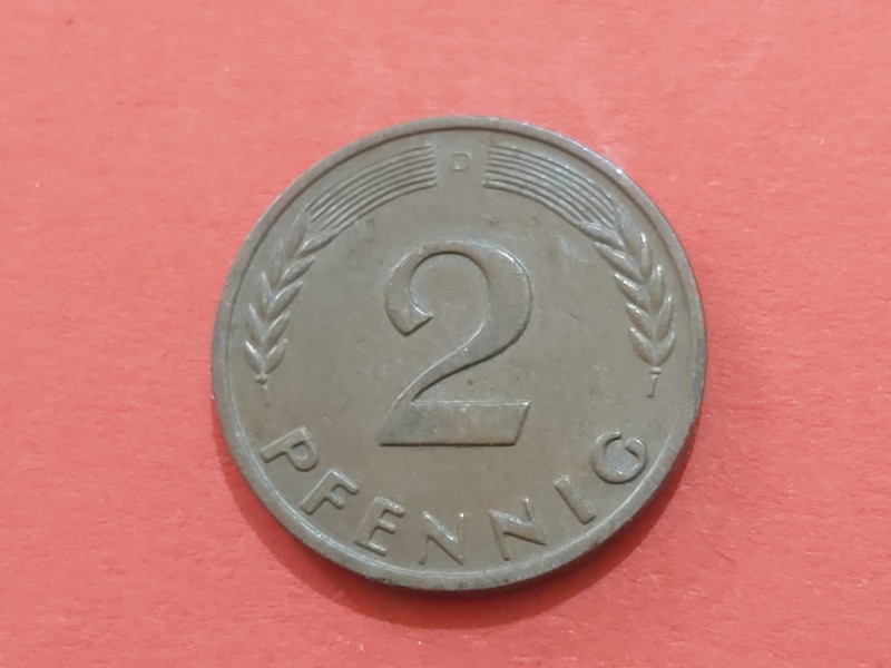 Nemačka - 2 pfennig 1960 god D