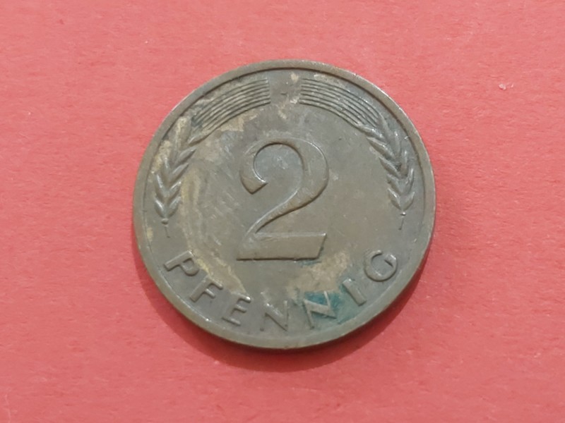 Nemačka - 2 pfennig 1963 god J