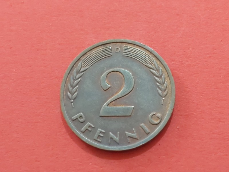 Nemačka - 2 pfennig 1964 god D