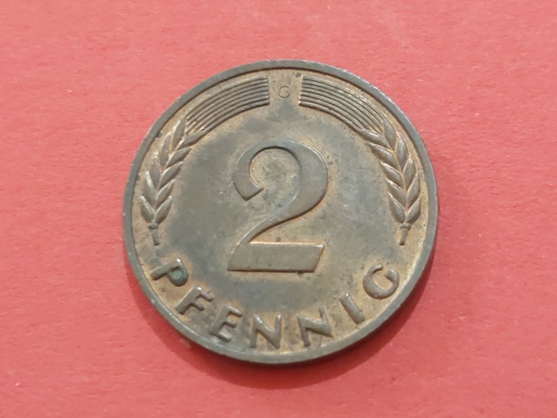 Nemačka - 2 pfennig 1965 god G