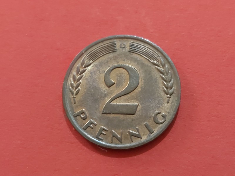 Nemačka - 2 pfennig 1966 god D