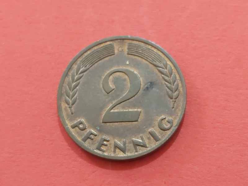 Nemačka - 2 pfennig 1966 god G