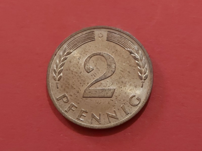 Nemačka - 2 pfennig 1969 god D