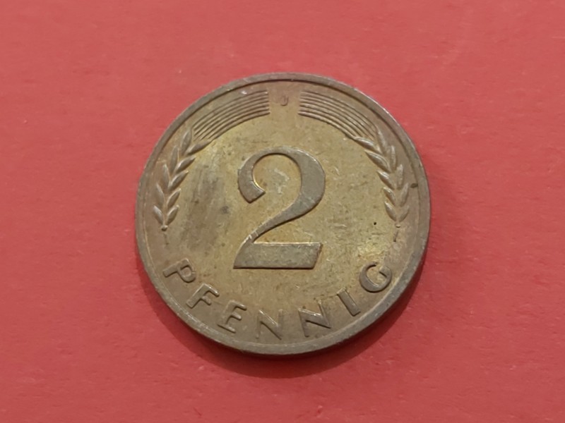 Nemačka - 2 pfennig 1969 god J