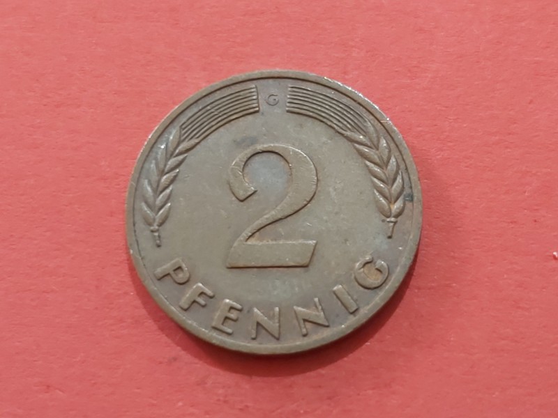 Nemačka - 2 pfennig 1970 god G