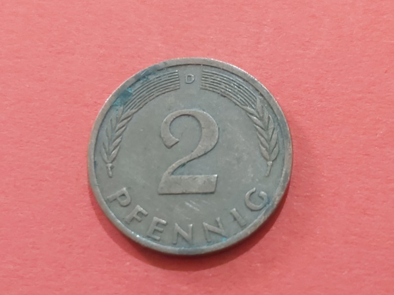 Nemačka - 2 pfennig 1971 god D