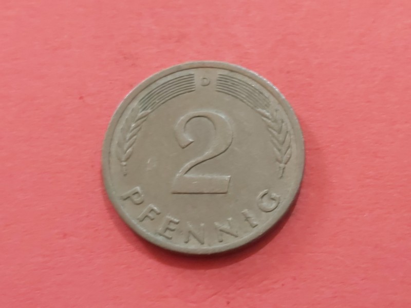 Nemačka - 2 pfennig 1972 god D