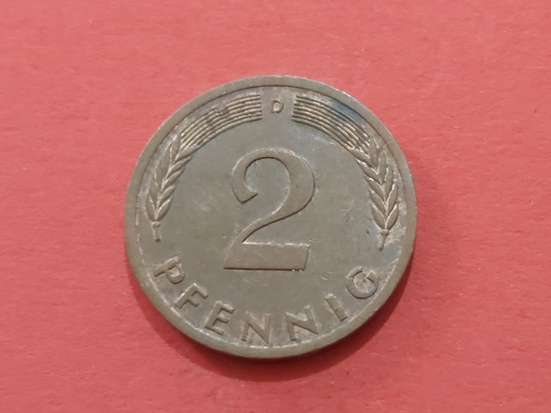 Nemačka - 2 pfennig 1974 god D