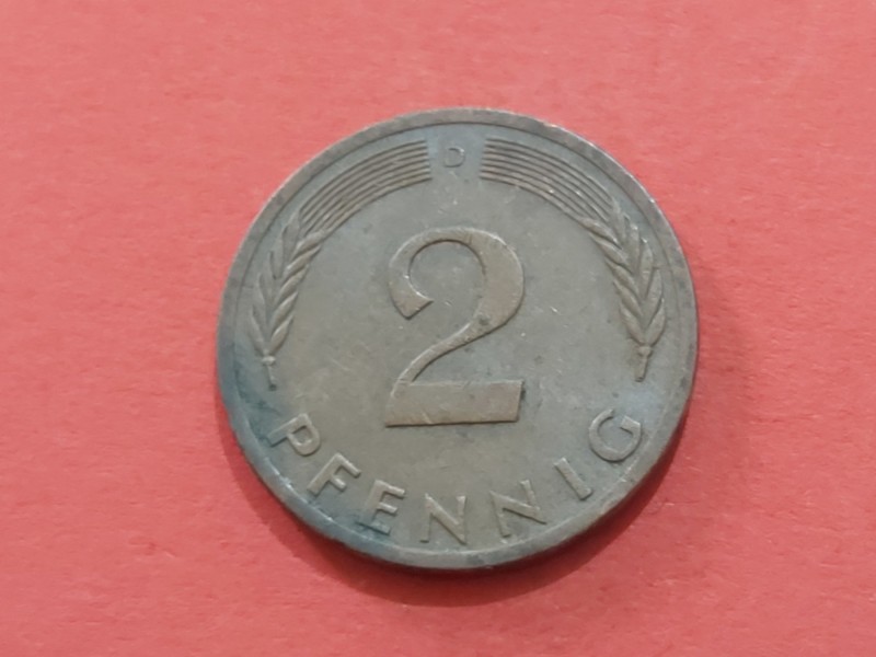 Nemačka - 2 pfennig 1976 god D