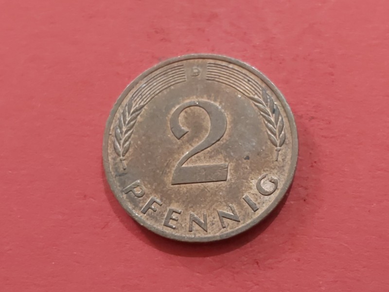 Nemačka - 2 pfennig 1984 god D