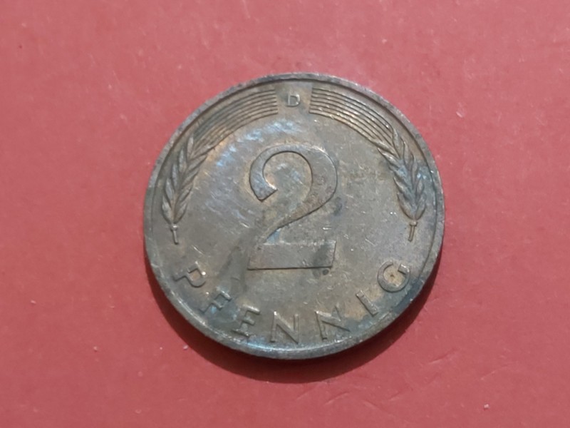 Nemačka - 2 pfennig 1986 god D