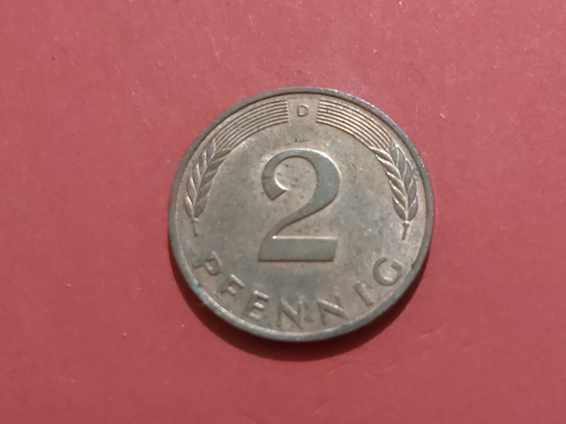 Nemačka - 2 pfennig 1989 god D