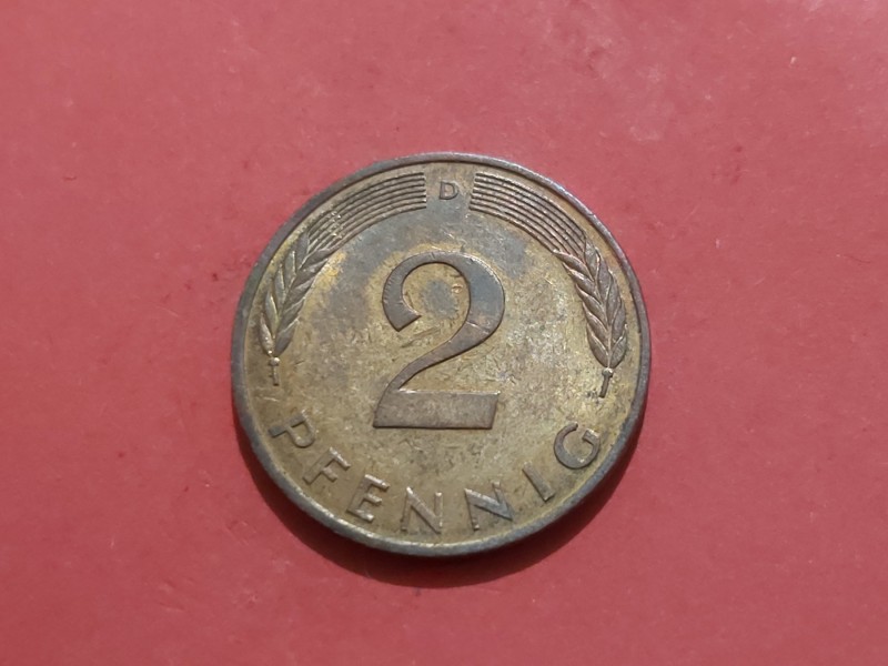 Nemačka - 2 pfennig 1991 god D