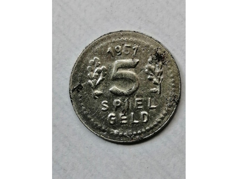 5 SPIEL GELD 1951.NEMAČKA