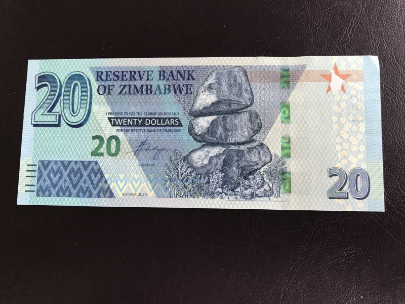 ZIMBABVE 20 DOLARA UNC.2020.