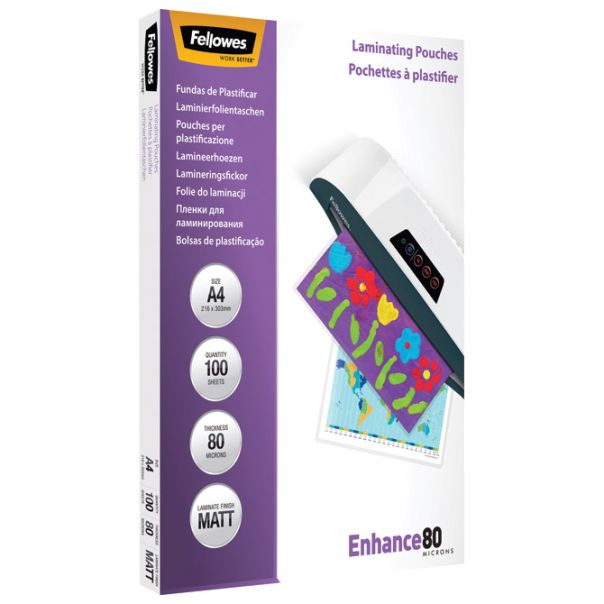 FELLOWES Folija za plastificiranje 80my A4 mat pk100 5452103