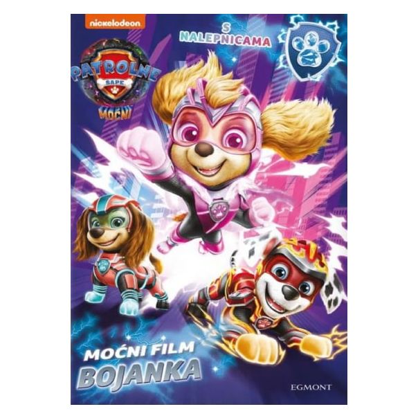 Paw patrol: Moćni film, bojanka sa nalepnicama