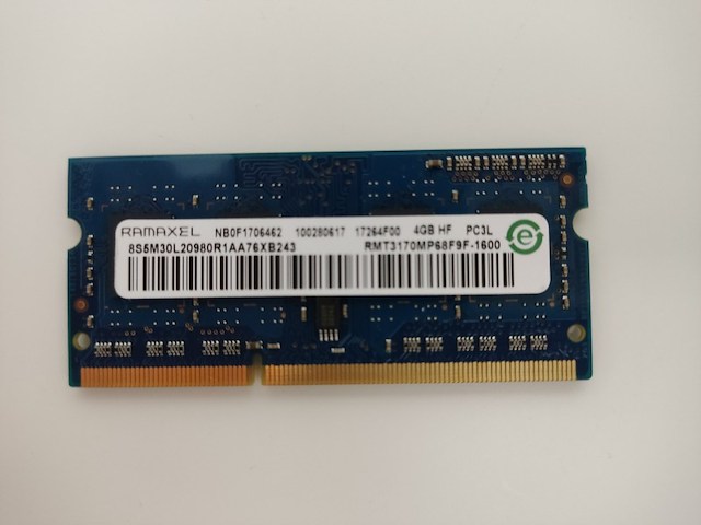 Laptop memorija DDR3L 4GB Ramaxel