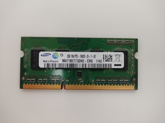 Laptop memorija DDR3 2GB Samsung