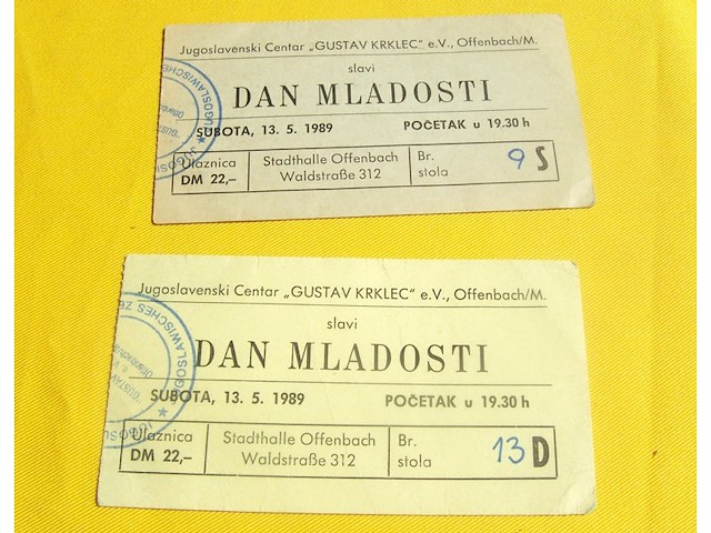 Dan mladosti ulaznice