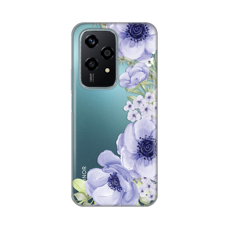 Maska Silikonska Print Skin za Honor 200 Lite Blue Roses