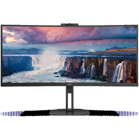 AOC CU34V5CWBK 34'' Curved VA 1500R 3440x1440 100Hz Webcam