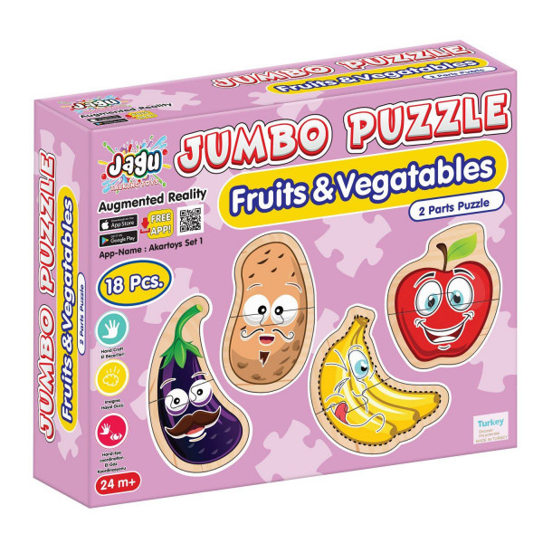 Jumbo puzzle 18el- voće i povrće