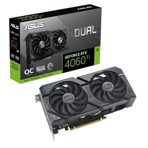 Grafička karta ASUS RTX4060TI DUAL-RTX4060TI-016G NVD16GBGDDR6128bitcrna' ( 'DUAL-RTX4060TI-O16G' )