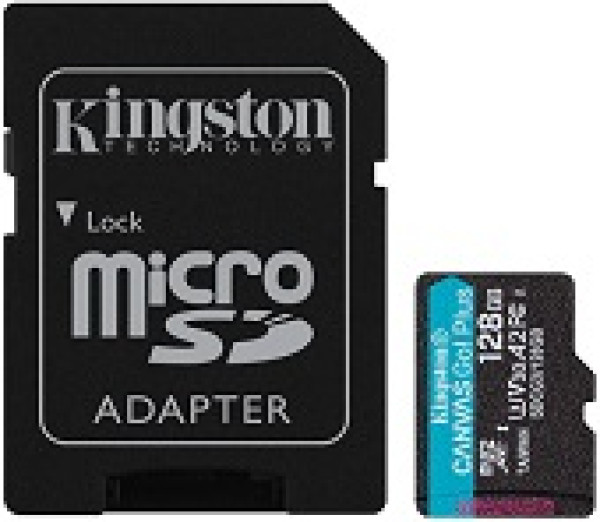 MicroSD 128GB, Canvas Go! Plus, Class10 UHS-I U3 V30 A2, Read up to 170MB/s, Write up to 90MB/s, for 4K and FullHD video recording ( SDCG3/128GB )