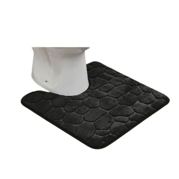 Tepih za kupatilo 50x50cm mikrofiber crni (7745103)
