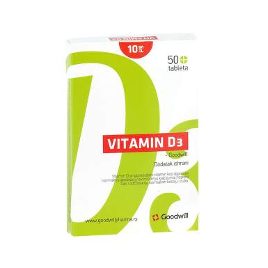 Vitamin D3 Goodwill 50 tableta