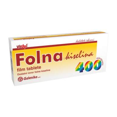 Folna kiselina 400 mcg 30 tableta